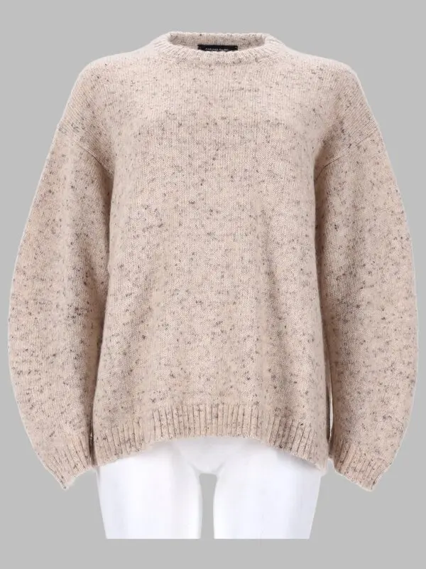 Fabiana Filippi Speckled Crew Neck Sweater - Beige