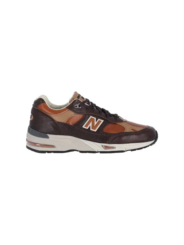 NEW BALANCE Premium Leather Sneakers - Brown