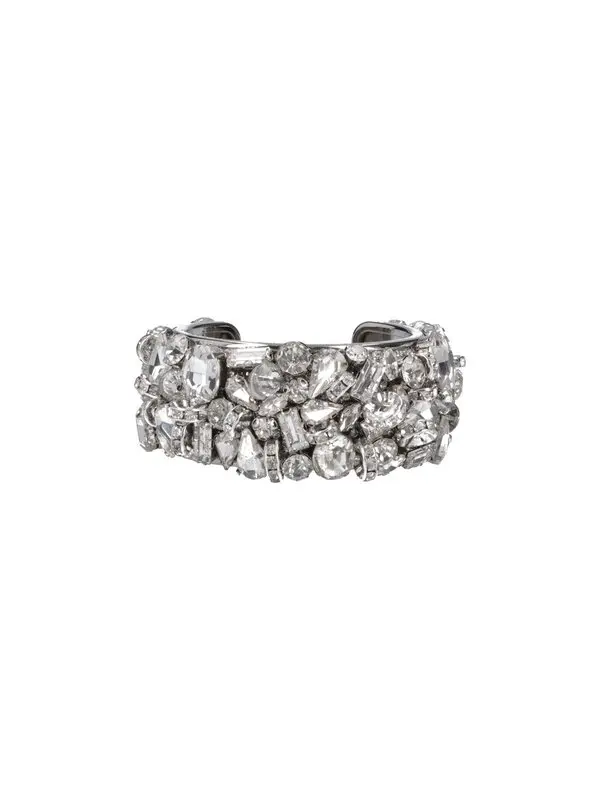 Dries Van Noten Sculptural Statement Cuff Bracelet - Silver