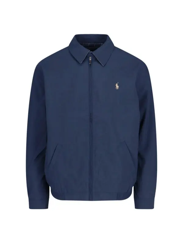Polo Ralph Lauren Recycled Polyester Zip-up Jacket With Classic Collar - Blue