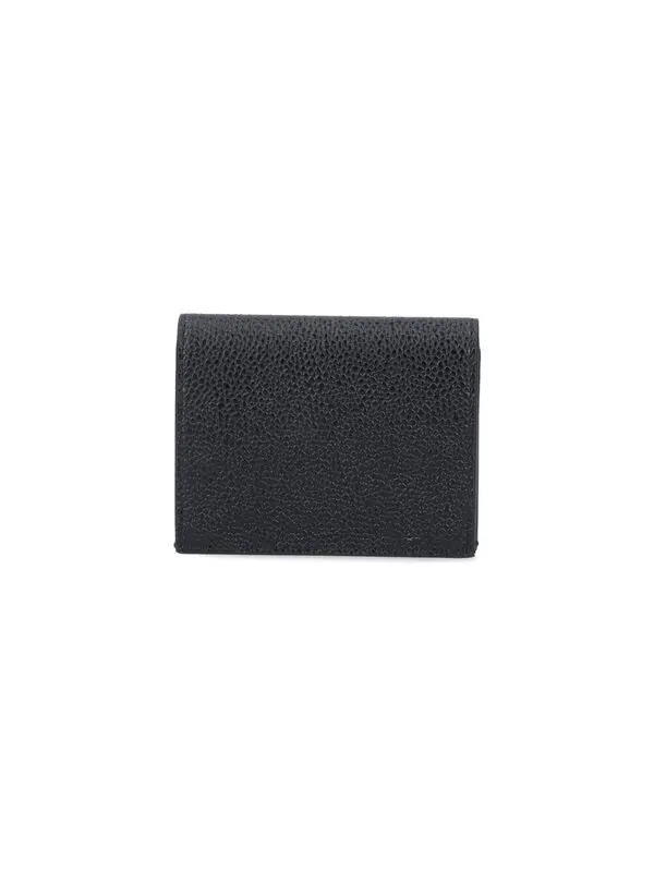 Thom Browne Leather Card Holder - Black