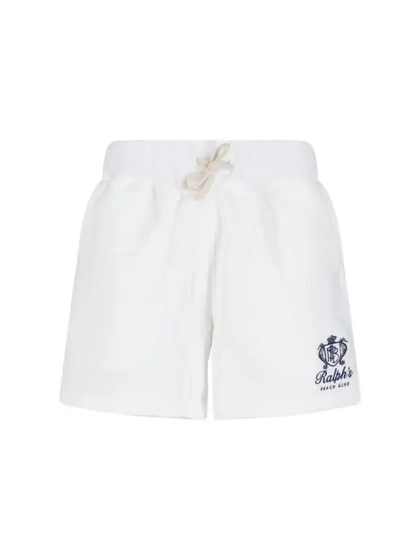 Polo Ralph Lauren Drawstring Cotton Blend Shorts - White
