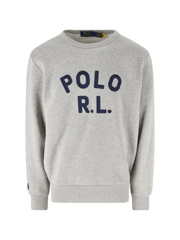 Polo Ralph Lauren Ribbed Cotton-blend Crewneck Pullover - Grey