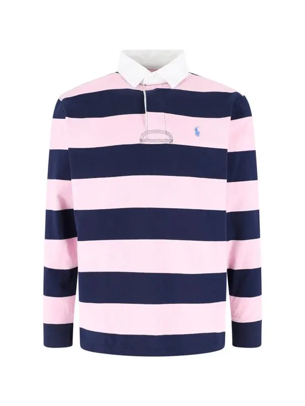 Polo Ralph Lauren Long Sleeve Striped Rugby Polo Shirt