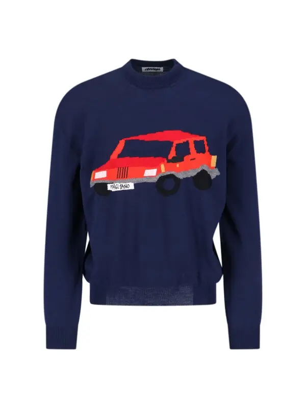 MAGLIANO Intarsia Graphic Knit Sweater