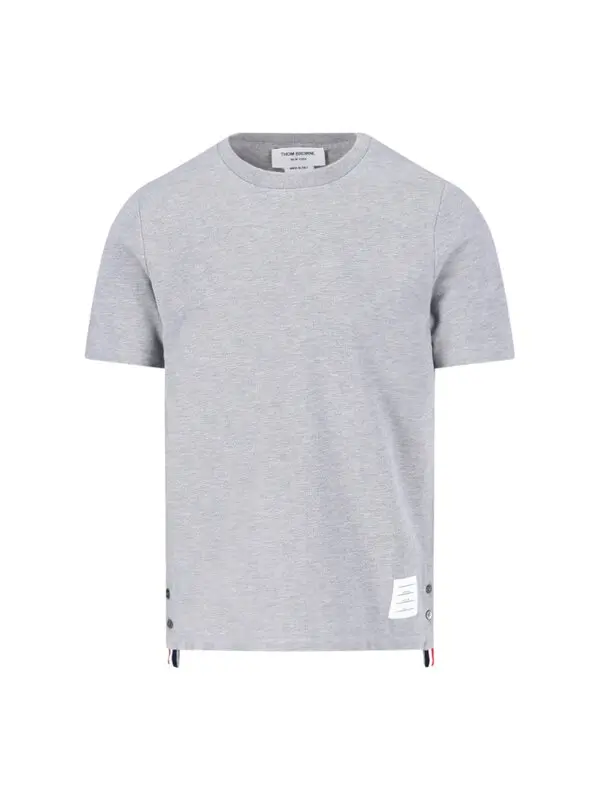 Thom Browne 100% Cotton Crewneck T-shirt - Grey