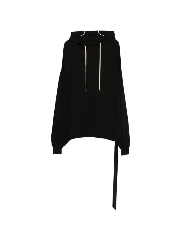 Rick Owens Oversized Hooded Sweatshirt - Nero