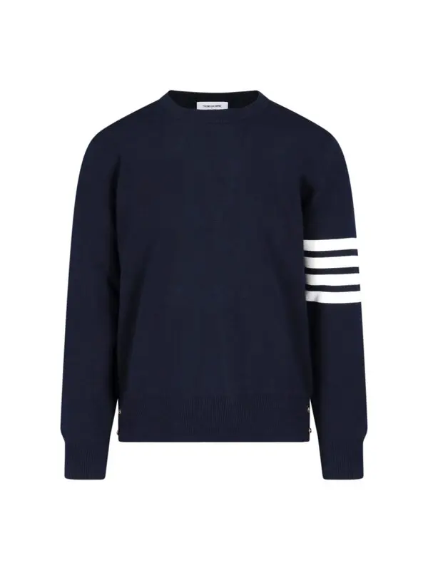 Thom Browne 100% Cotton Sweatshirt Sweater - Blue