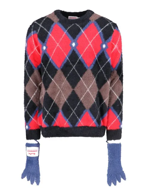 CHARLES JEFFREY Argyle Knit Pullover - Multicolour