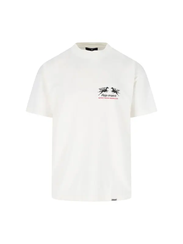 REPRESENT Lightweight 100% Cotton Crewneck T-shirt - White