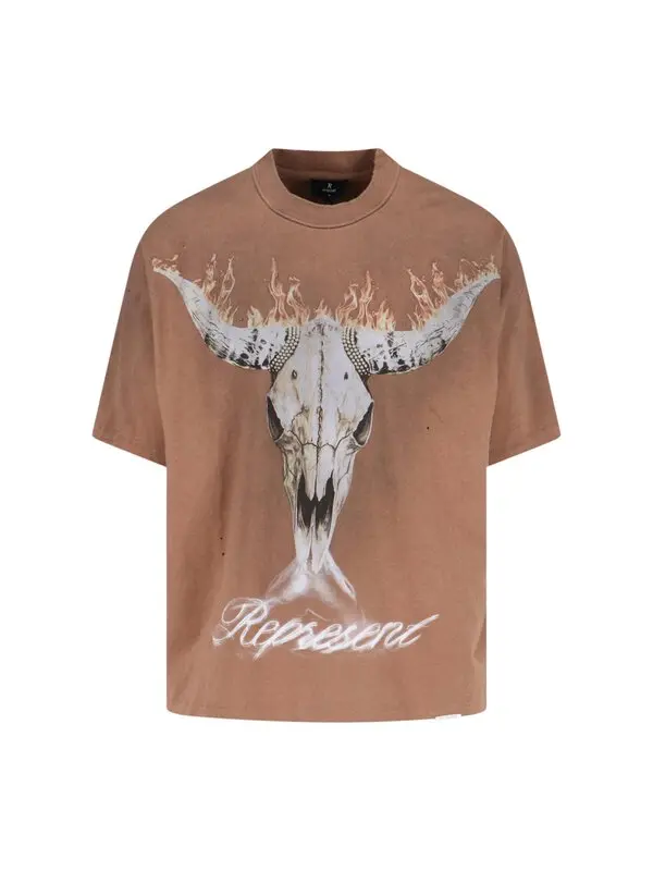 REPRESENT Cotton-hemp Graphic T-shirt