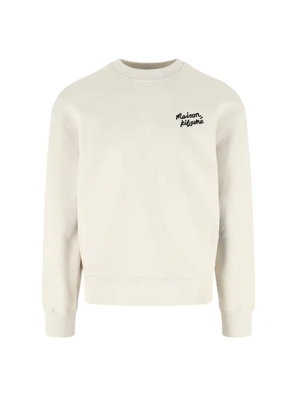 Maison Kitsuné Cotton Crewneck Sweater - White