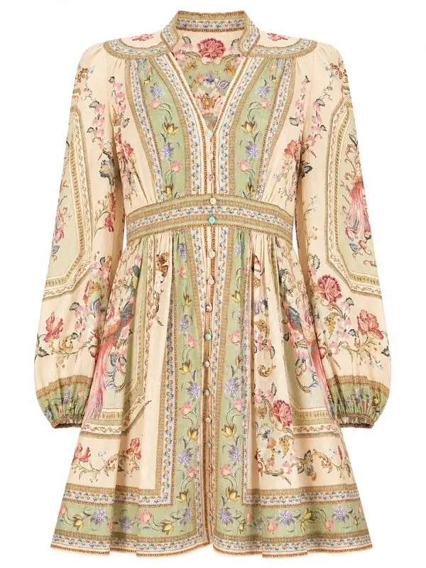 Zimmermann 100% Linen Dress - Multicolour