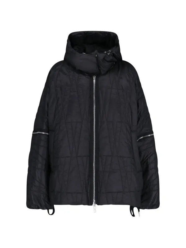 Moncler Quilted Hooded Puffer Jacket - Black
