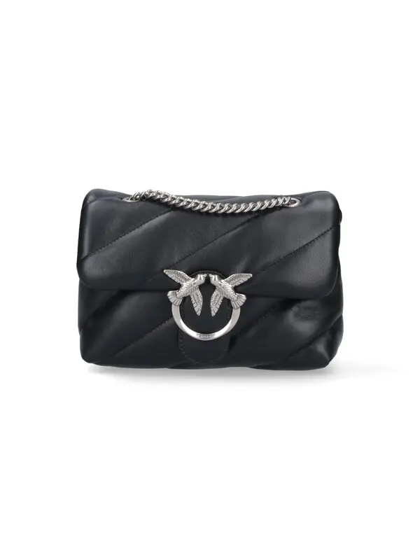 Pinko Leather Mini Bag With Chain Strap