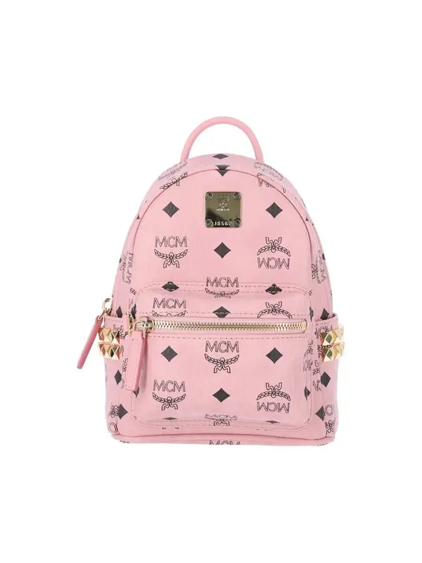 Mcm Cow Full Grain Leather Crossbody Bag - Pink