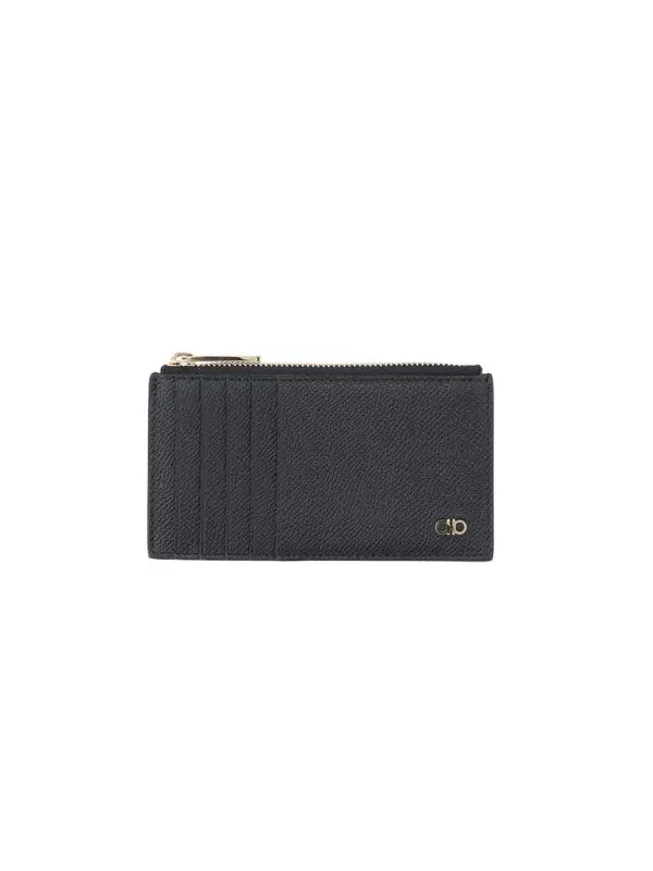FERRAGAMO Calf Leather Wallet - Black