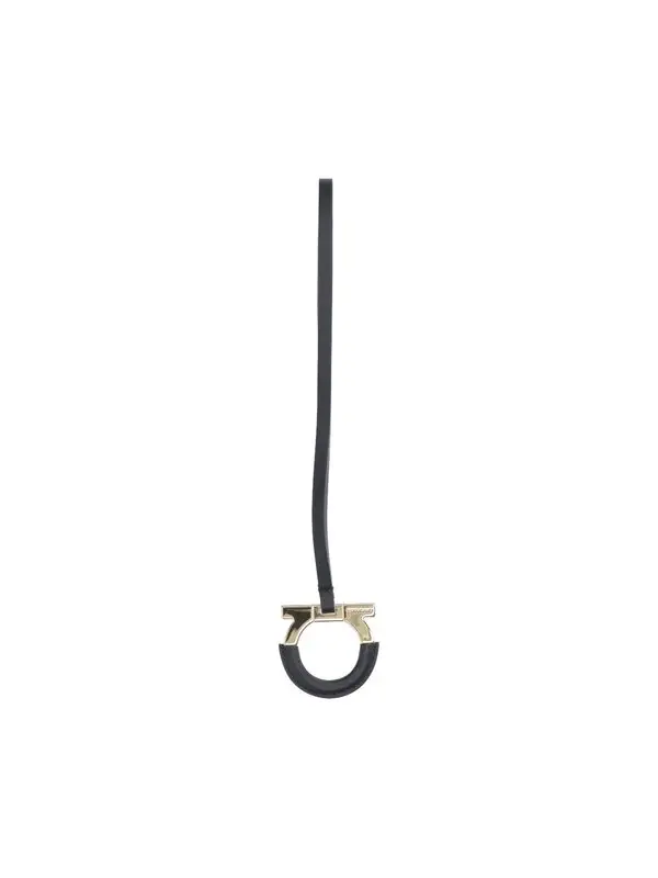FERRAGAMO 100% Calf Leather Keychain Charm