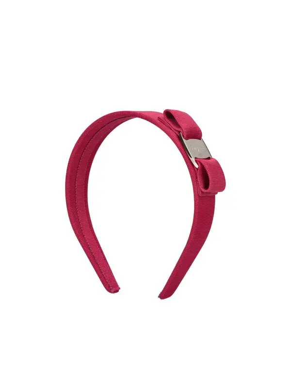 FERRAGAMO Grosgrain Bow Headband - Red