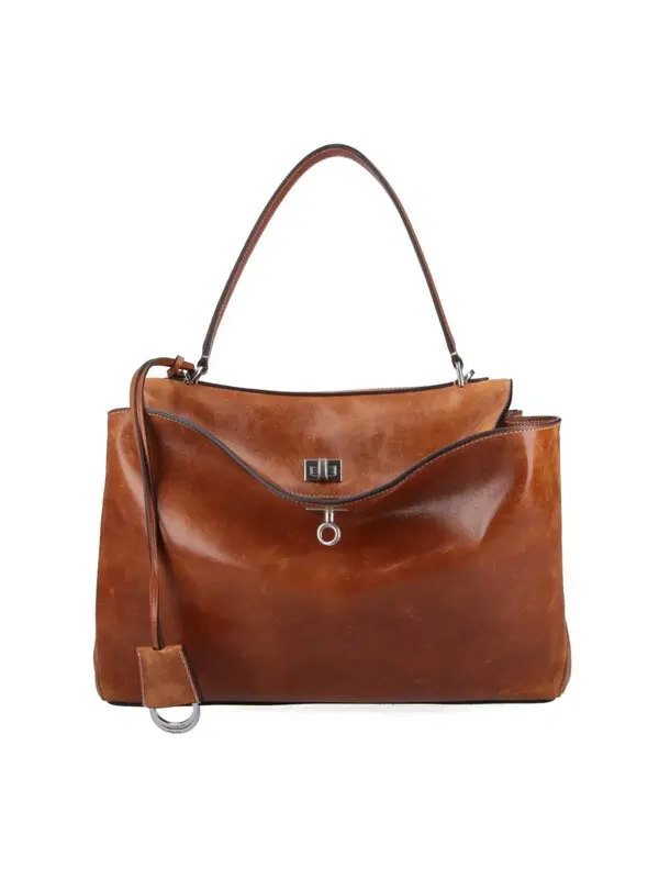 Balenciaga Lamb Leather Mini Bag - Brown