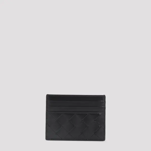 Bottega Veneta Mini Intrecciato Card Case - Black