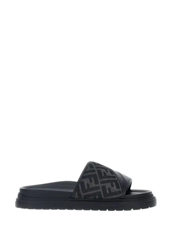 Fendi Diagonal Slides Fabric