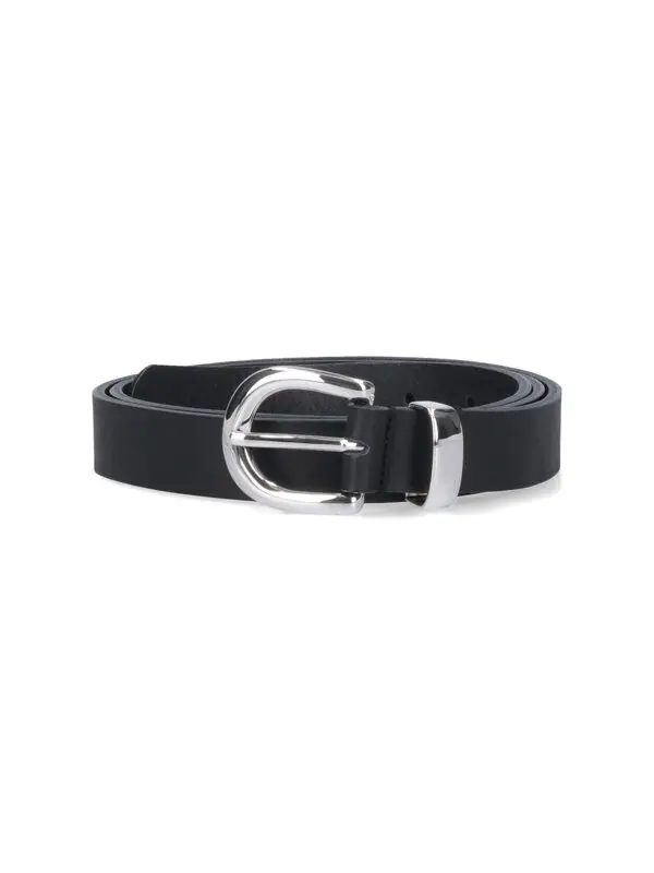 SUNFLOWER Leather Belt - Black