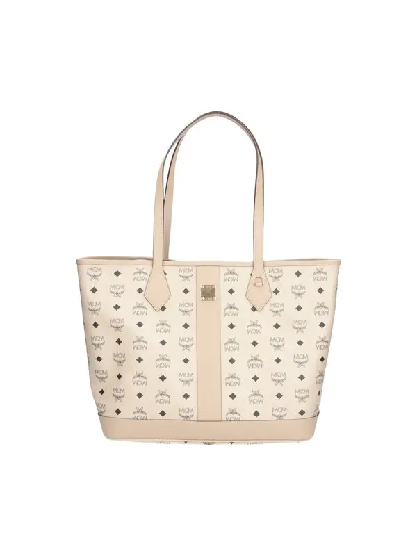 Mcm Logo Mini Shoulder Bag - Beige
