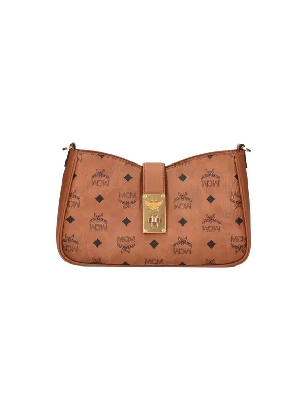 Mcm Monogram Shoulder Bag - Brown