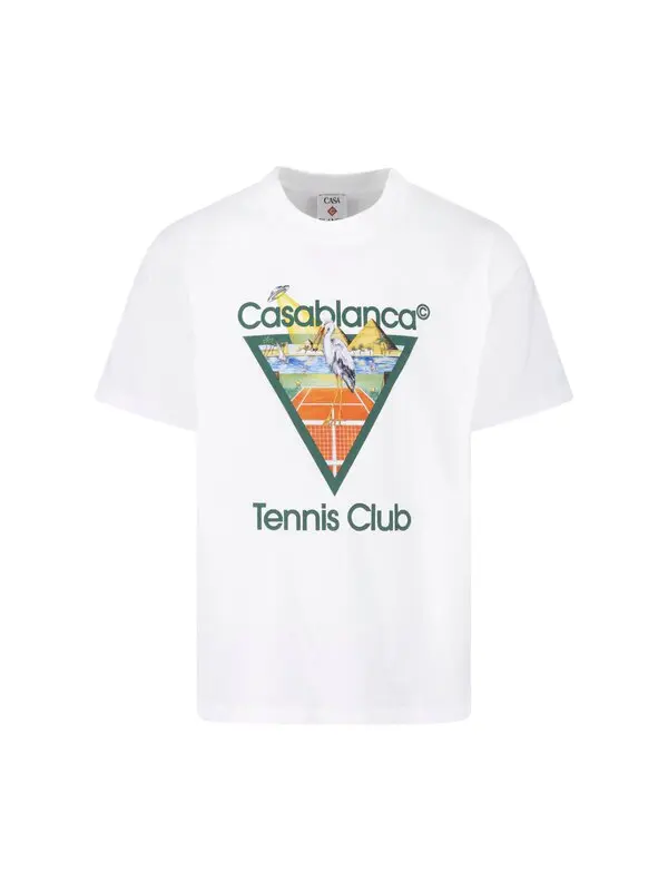 Casablanca Tennis Club Graphic T-shirt - White
