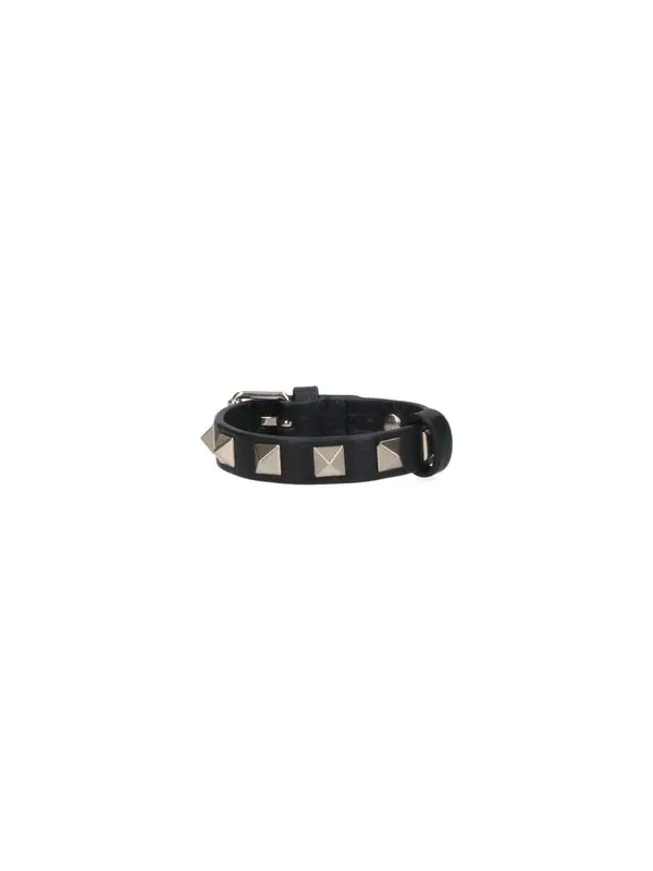Valentino Garavani Leather Studded Accessory - Black