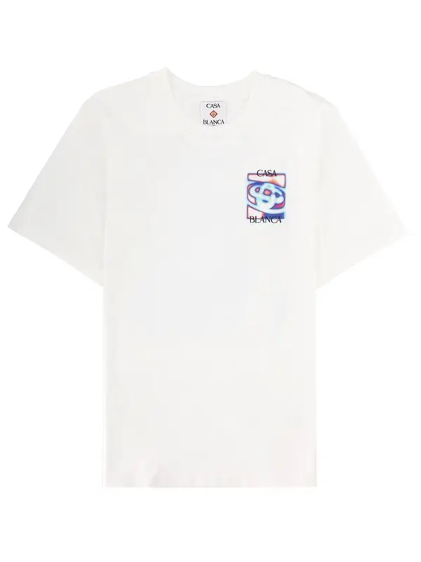Casablanca Graphic Print Cotton T-shirt - White