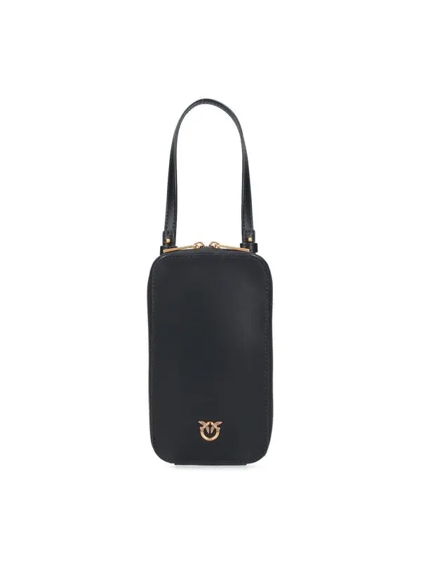 Pinko I-tech 100% Leather Accessories Crossbody Bag - Black