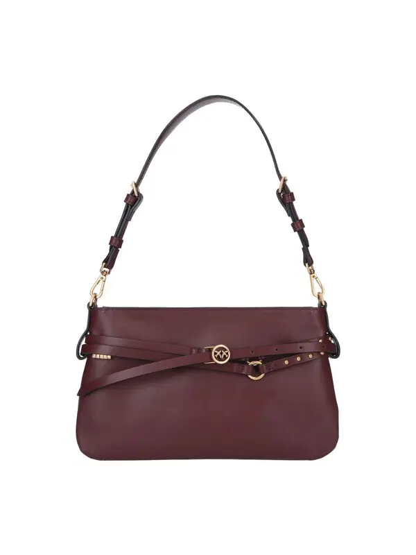 Pinko Pink Mini Leather Shoulder Bag