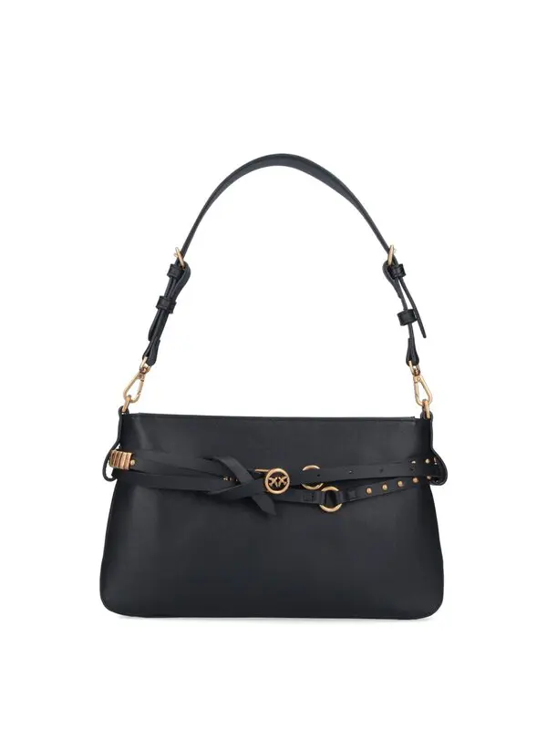 Pinko 100% Leather Crossbody Bag