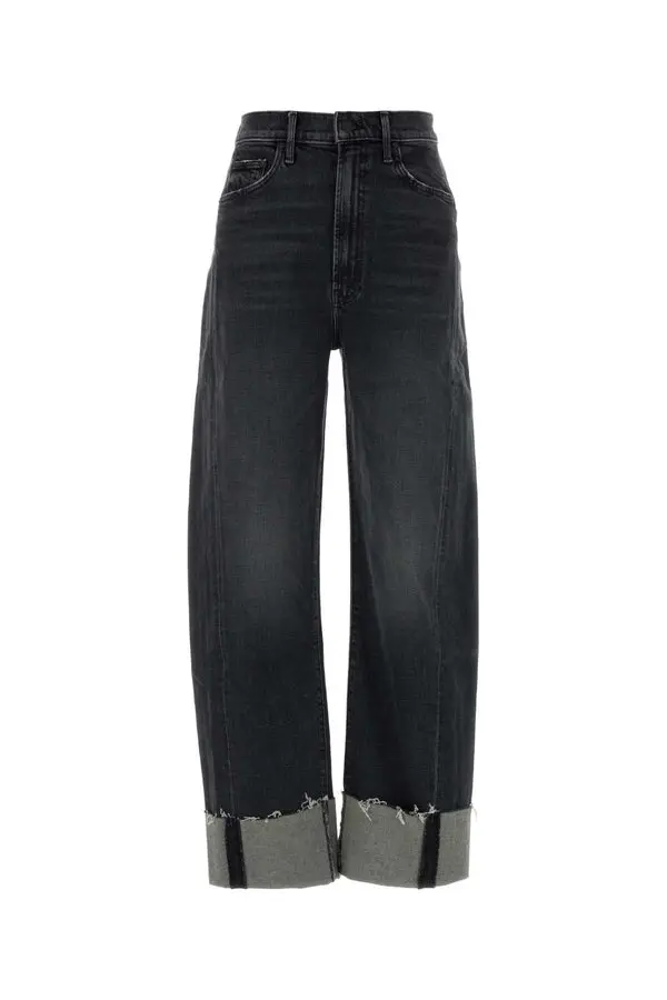 MOTHER Wide Leg Denim Jeans - Black