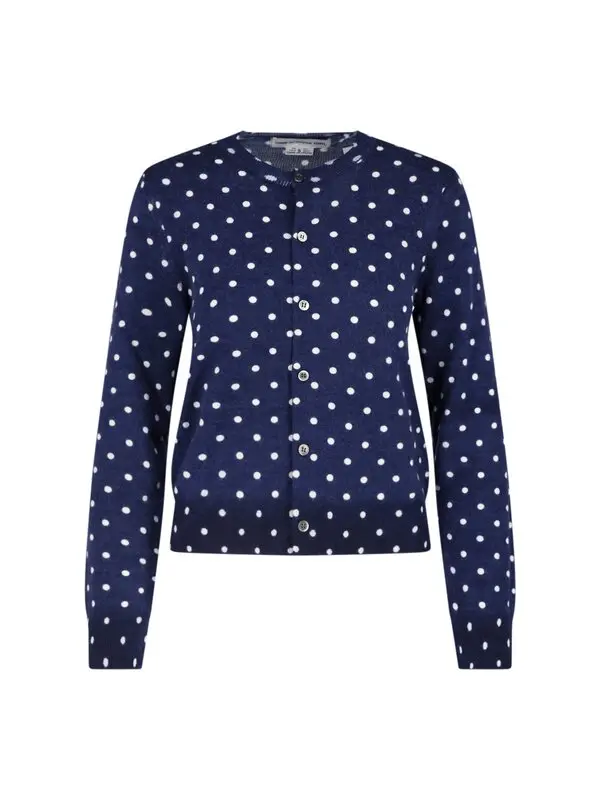Comme Des Garçons Polka Dot Knit Cardigan