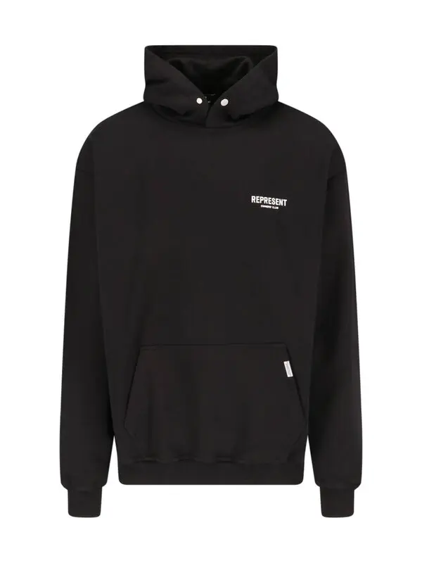REPRESENT Comfortable Cotton Hoodie For Fw25 Collection - Black