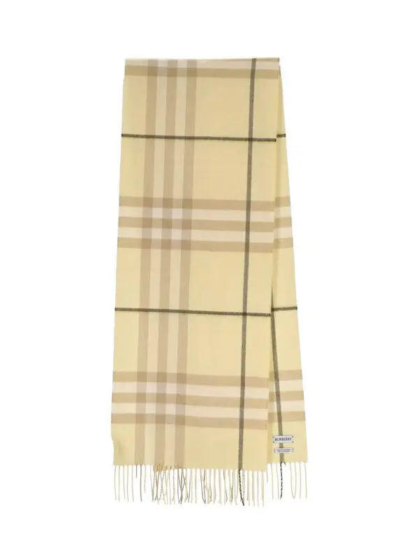 Burberry Soft 100% Cashmere Scarf For - Yellow
