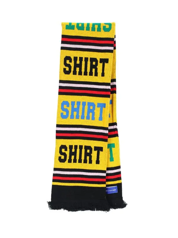 Comme Des Garçons Logo Knit Scarf - Multicolour