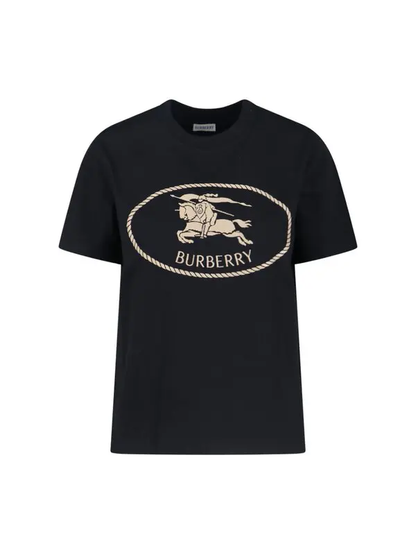 Burberry Graphic Logo Cotton T-shirt - Black