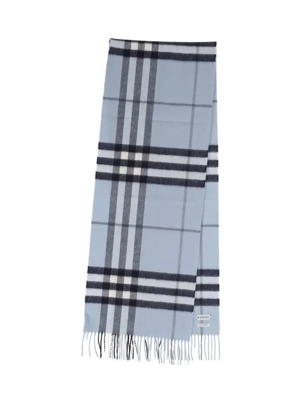 Burberry 100% Cashmere Scarf - Blue