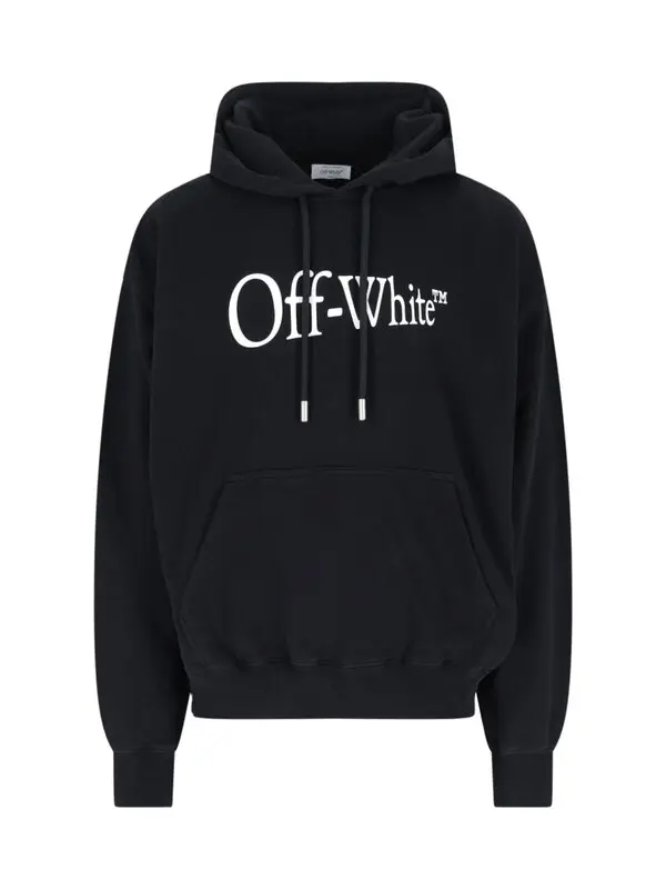 Off-White Cotton Rib-knit Hoodie