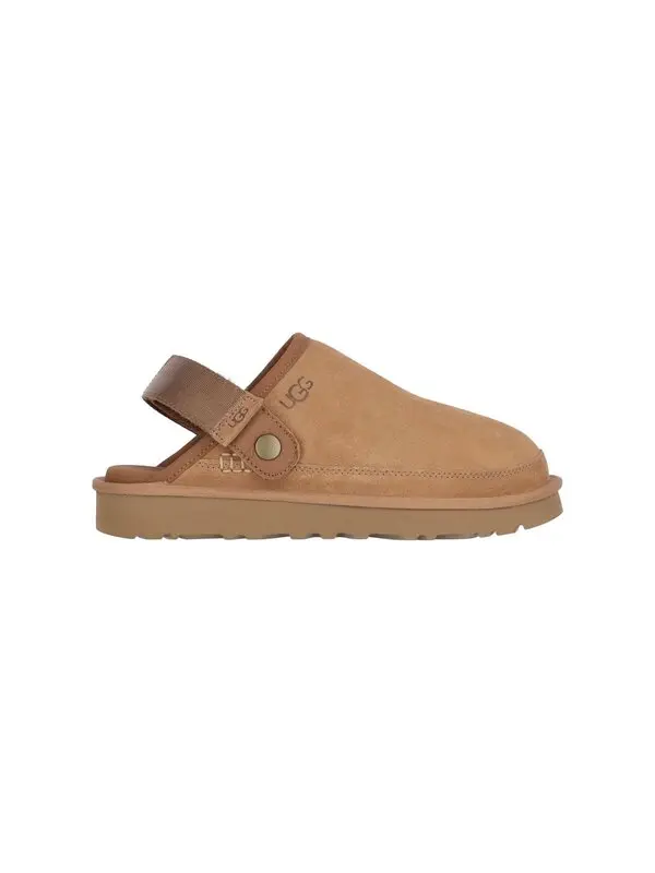 UGG Leather Slip-on Sandals - Brown