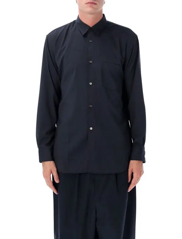 Comme Des Garçons Long Sleeve Button-up Shirt - Blu