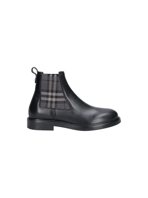 Burberry Leather Chelsea Boots - Black