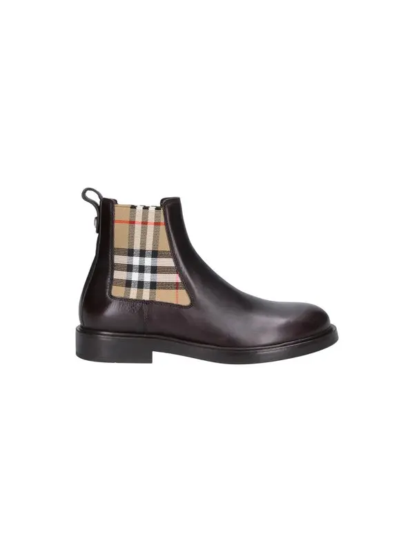 Burberry Leather Chelsea Boots - Brown