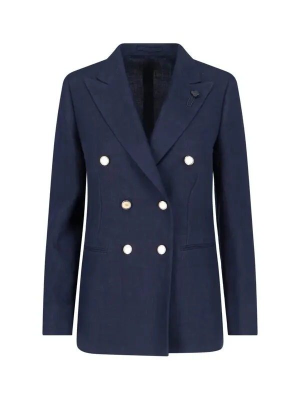 LARDINI Double-breasted Tailored Blazer