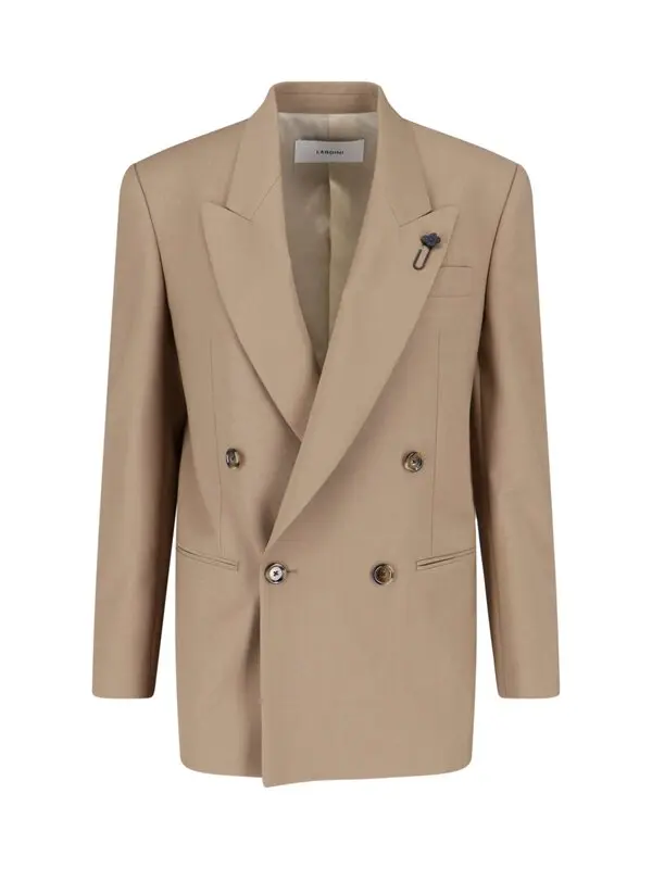 LARDINI Double-breasted Tailored Blazer