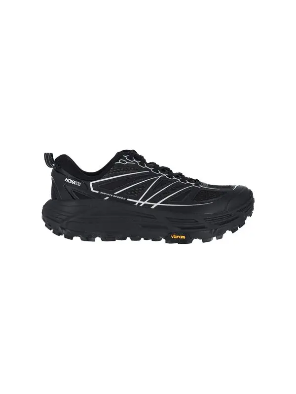 HOKA® Athletic Lace-up Sneakers - Black